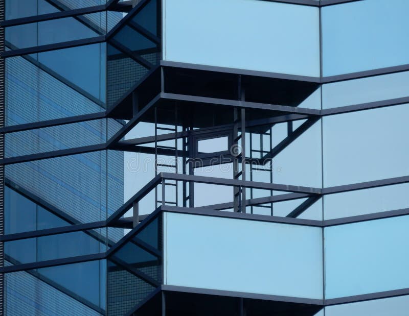 Full Frame View of the Facade of a Glass Building Stock Image - Image ...