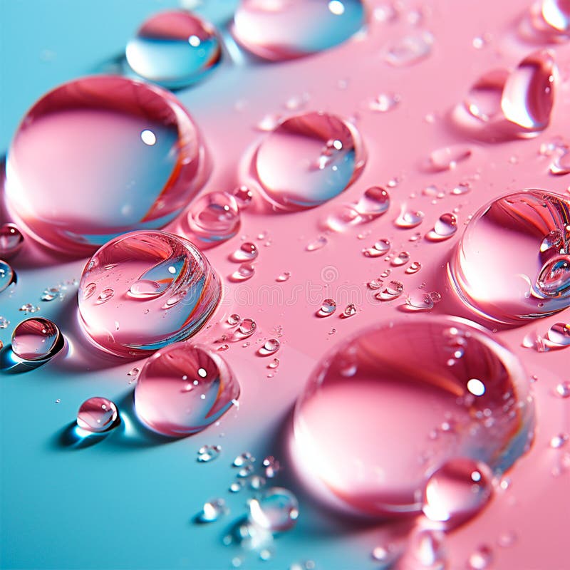 Full Frame of Water Drops Sliding on a Light Wet Surface - AI Generated ...