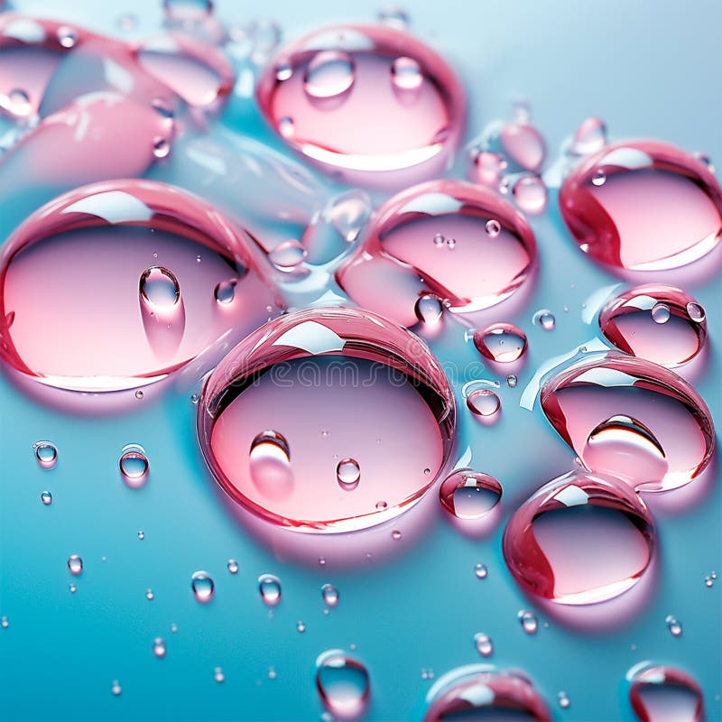 Full Frame of Water Drops Sliding on a Light Wet Surface - AI Generated ...