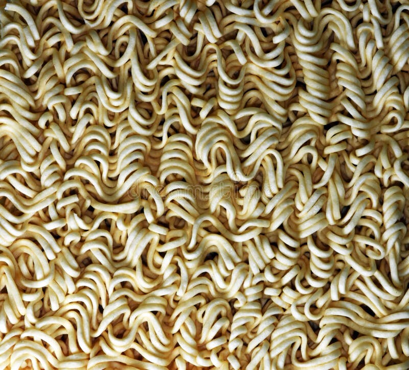 Full Frame Yellow Instant Noodles for Background Stock Image - Image of ...
