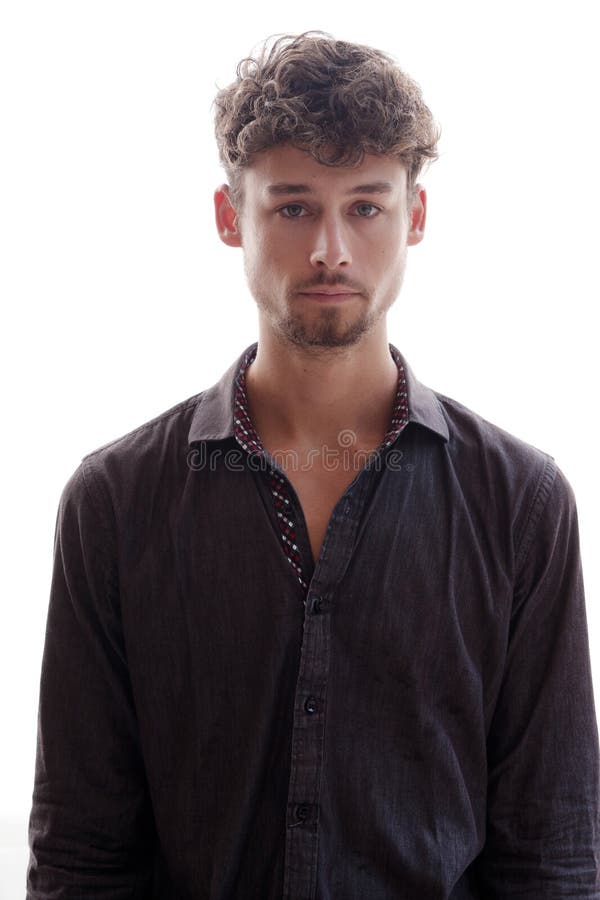 A Full-front Portrait of a Young Man Stock Photo - Image of exposure ...