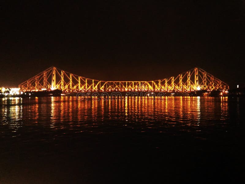 Full Front View of Howrah Bridge Stock Image - Image of bridge, front ...