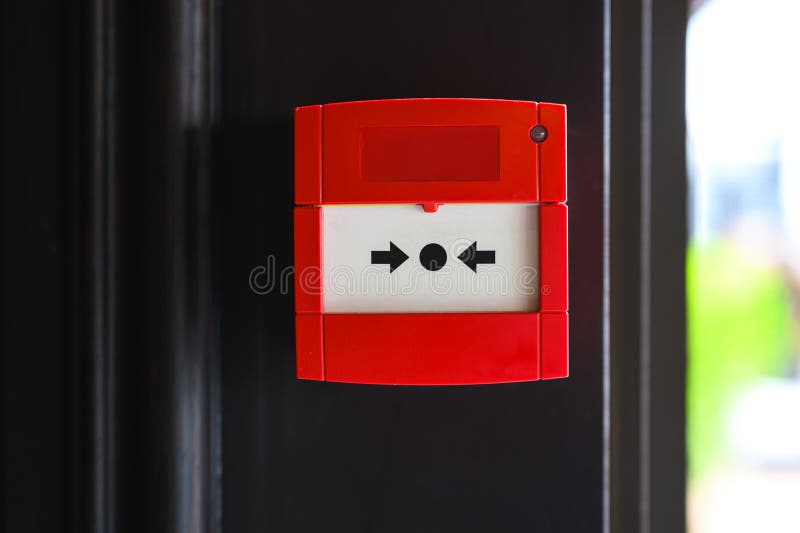 Full Front View of Outdoor Wall Mounted Fire Alarm Button Stock Photo ...