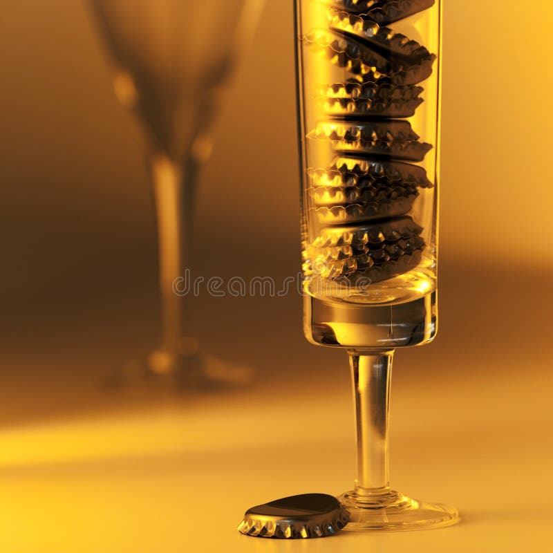 Bottle caps stock image. Image of metallic, cocktail - 47424929