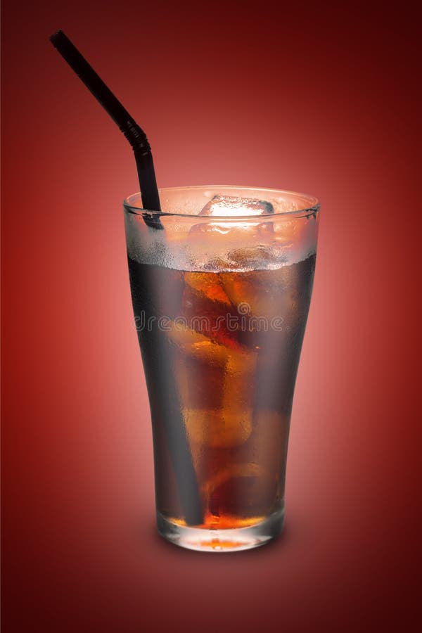 Full glass of cola stock image. Image of cube, full, soda - 51650807