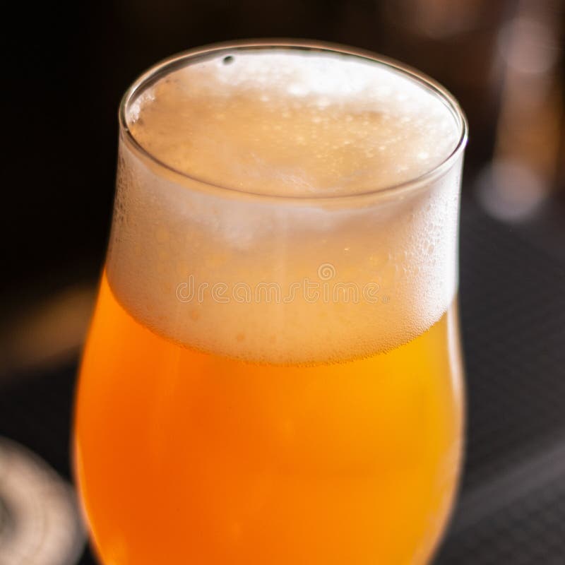 Full Glass of Golden Craft Beer Stock Image - Image of beer, brewery ...