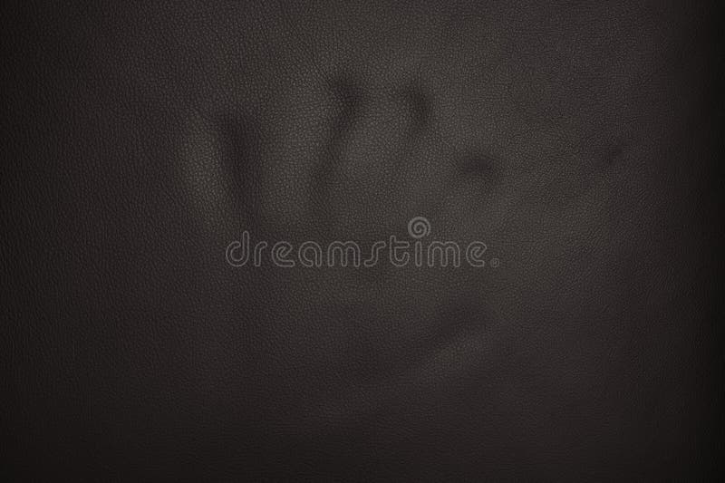 Full Grain Black Leather Background with Hand Mark Stock Photo - Image ...