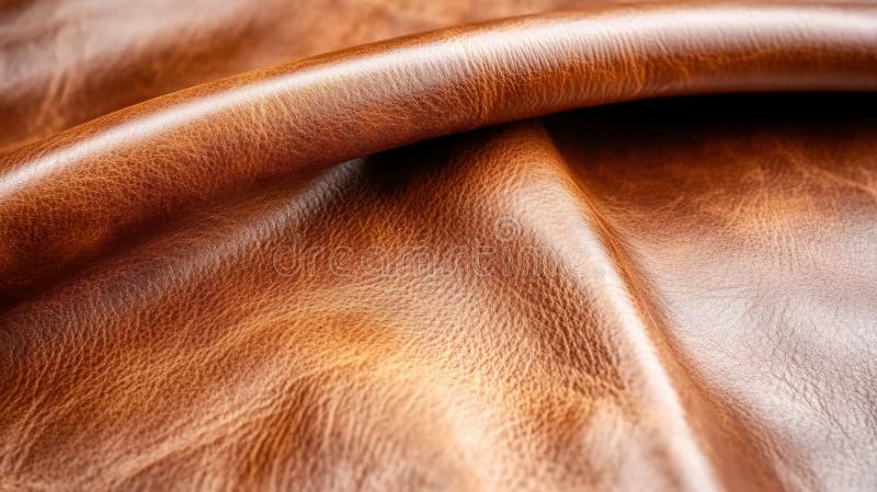 Full-grain Leather Hide is Displayed in a Close-up Shot Highlighting ...