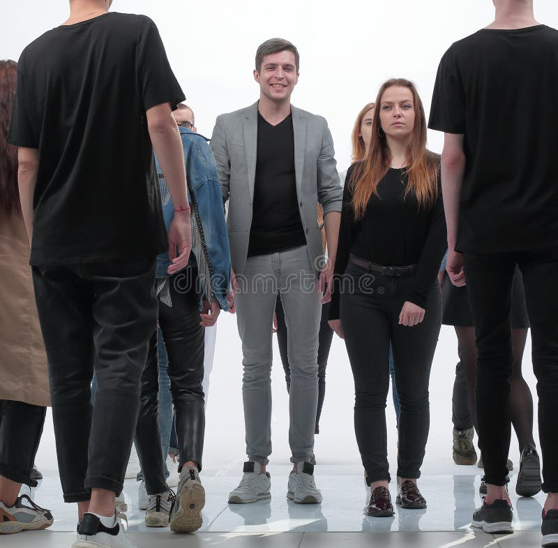 Diverse Groups of Youth Stepping Towards Each Other Stock Photo - Image ...