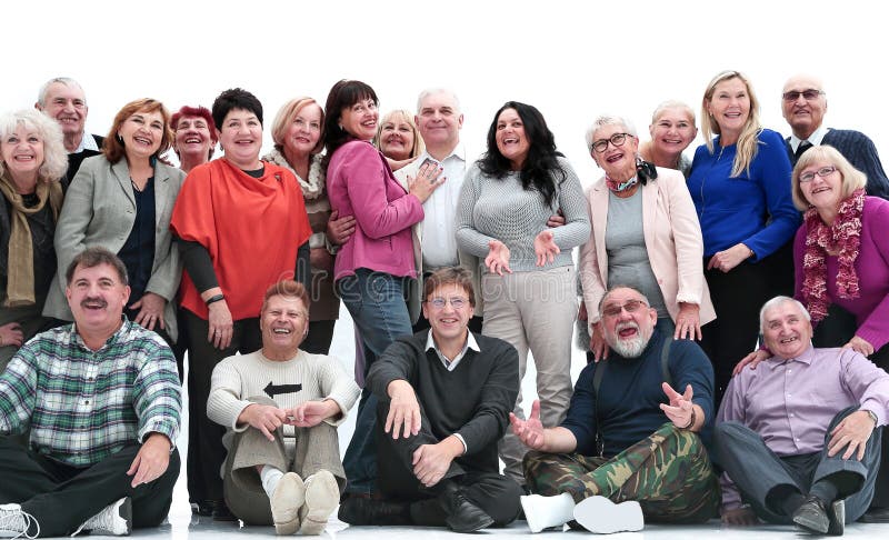 In Full Growth. Group of Diverse People Standing Together Stock Photo ...