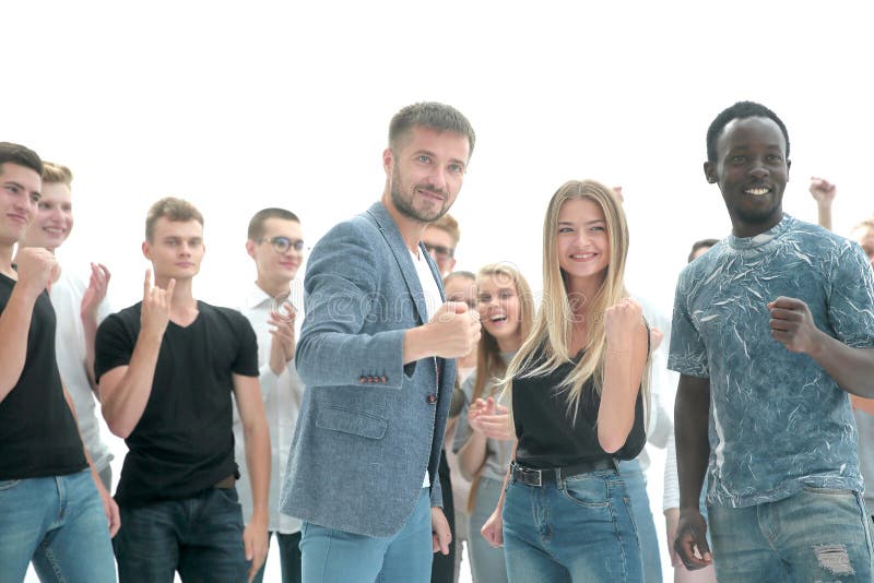 In Full Growth. a Group of Successful Diverse Young People Stock Photo ...