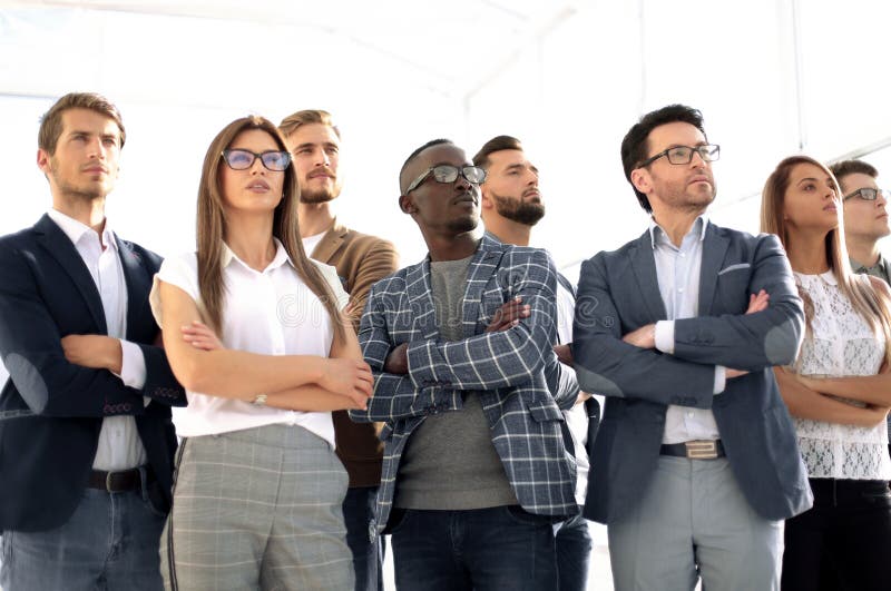 In Full Growth.group of Successful Employees Stock Photo - Image of ...