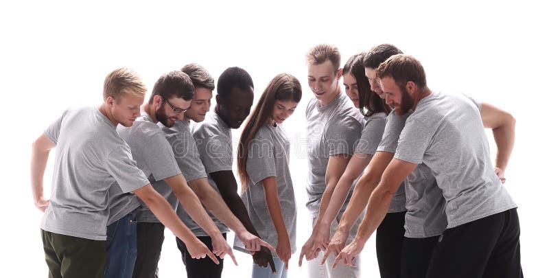 Two People Point a Finger Up Stock Photo - Image of caucasian, pointing ...
