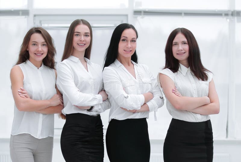 In Full Growth.portrait of Successful Business Team Standing in Office ...