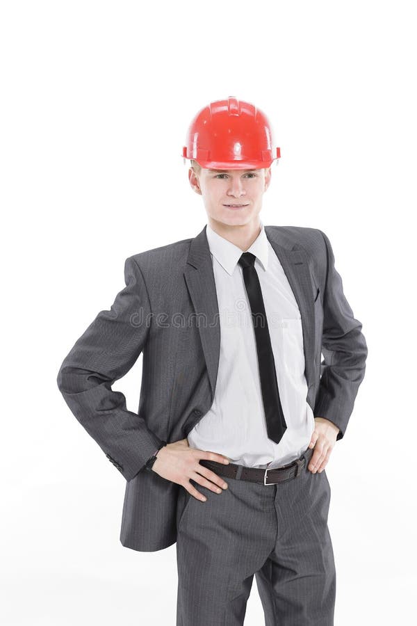 In Full Growth.portrait of Young Engineer - Architect Stock Image ...