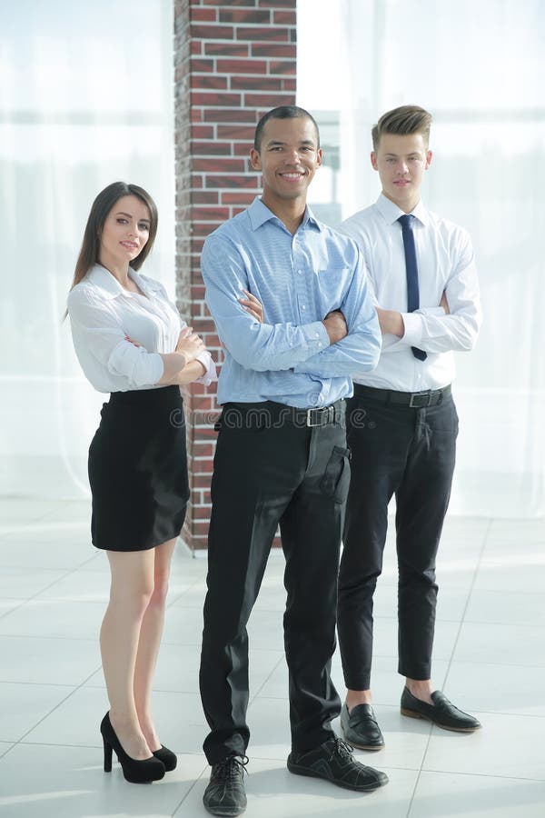 In Full Growth.successful Business Team Standing in Office Stock Image ...