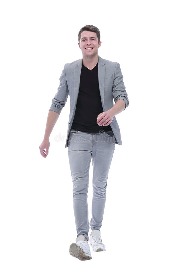 In Full Growth. a Successful Young Man Confidently Goes Forward Stock ...