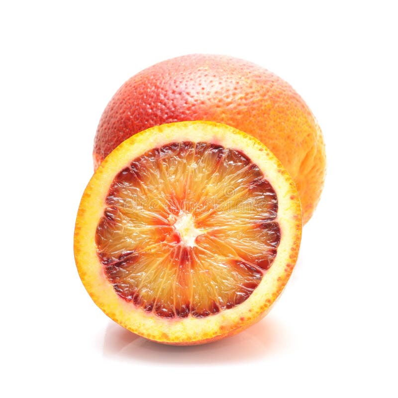 Full and Half of Blood Red Oranges Stock Photo - Image of bright ...