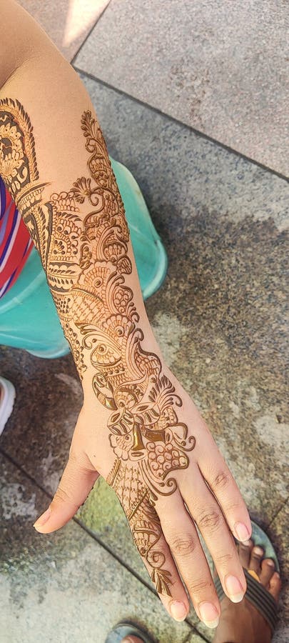 Full Hand Mehandi Designs Madhubani Stock Image - Image of mehandi ...