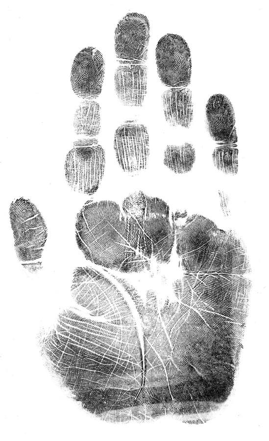 Full Hand Black Fingerprint Stock Photo - Image of fingerprint ...