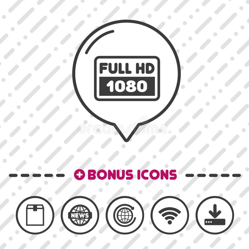 Full HD 1080p Symbol on White Background. Stock Vector - Illustration ...