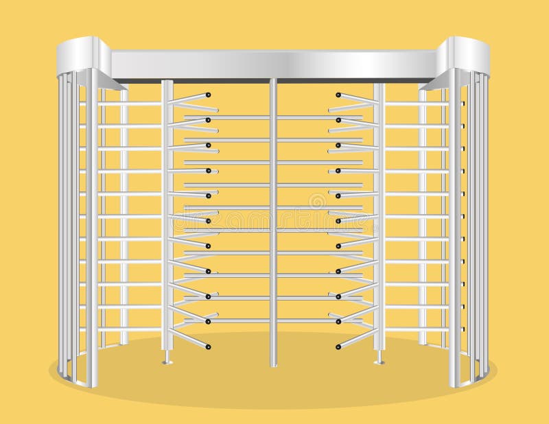 Full Height Turnstile Access Control Entrance. Security Gates Vector ...