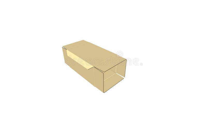 Closing Wrap Around Carton on White Background, Thirty Frame Per S ...