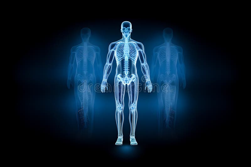 Full Human Body in X-ray Format. Created Using Generative AI Stock ...