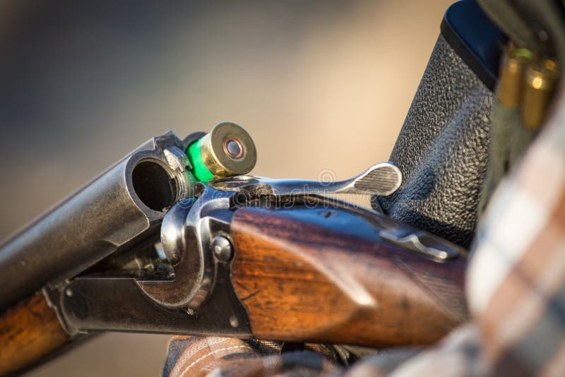Full hunter hunting rifle stock image. Image of piece - 34413657