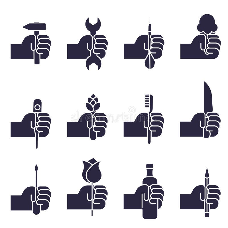 Various Smart Hands Holding Bottle Stock Illustrations – 5 Various ...