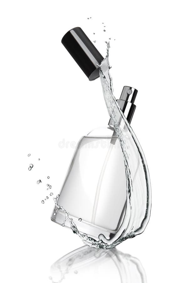Perfume with Splash of Water Stock Image - Image of macro, blue: 151691831