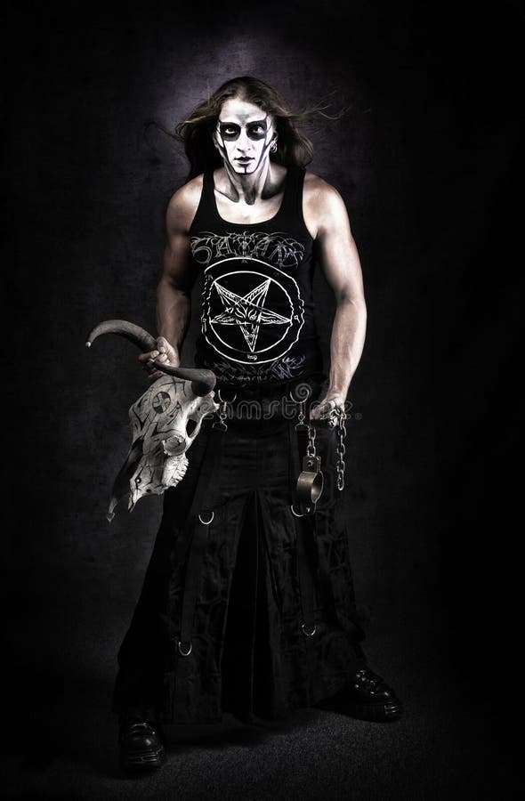 Full Lendth Portrait of Man in Goth Style Clothes. Stock Photo - Image ...