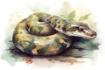 African Rock Python Stock Illustrations – 35 African Rock Python Stock ...