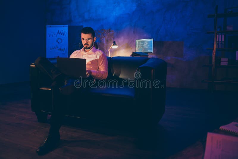 Programmer Developing Software on Computer Stock Image - Image of ...