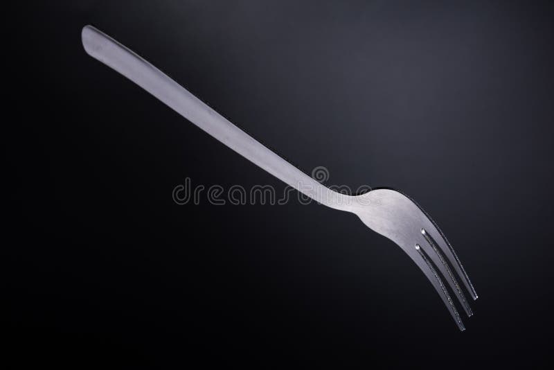 Full Length Fork in Black Background Stock Photo - Image of black ...