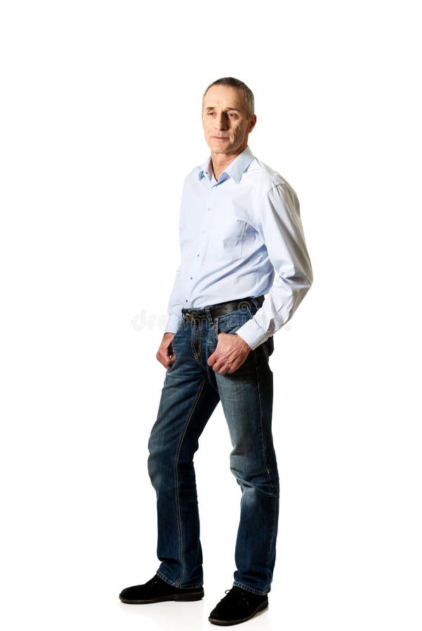 Handsome Man with Hands in Pockets Stock Photo - Image of attractive ...