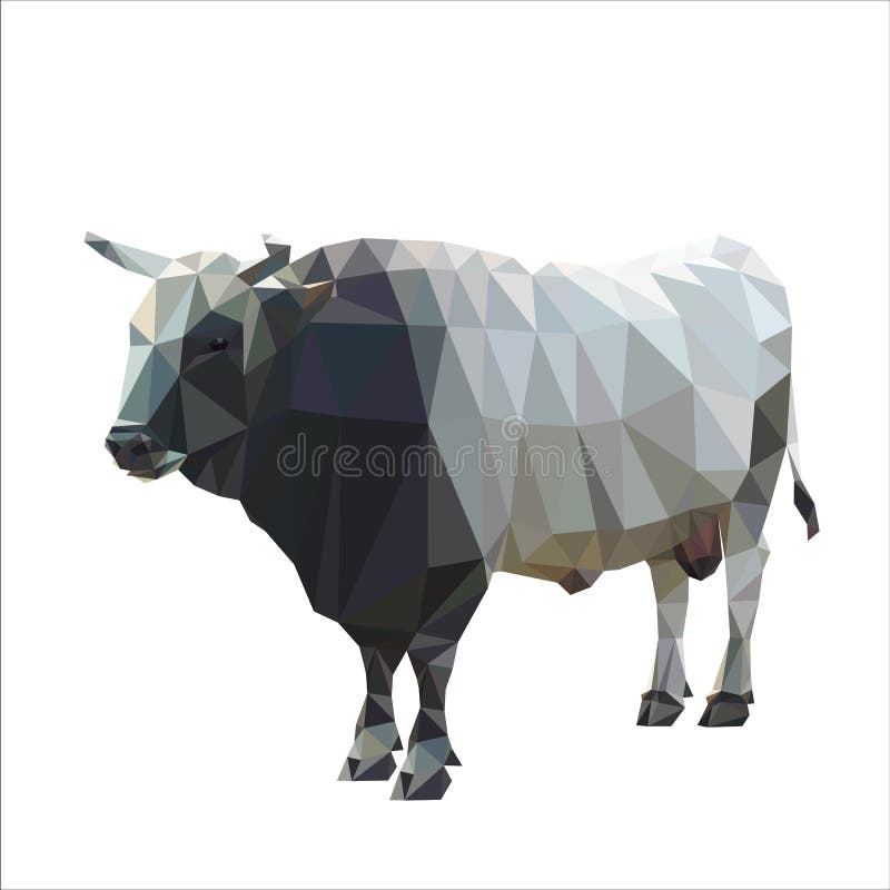 Full-length Image of a Bull. Vector, Polygonal Stock Vector ...
