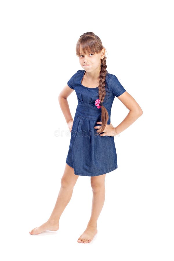 Full Length Portrait of a Happy Girl Stock Photo - Image of full, body ...