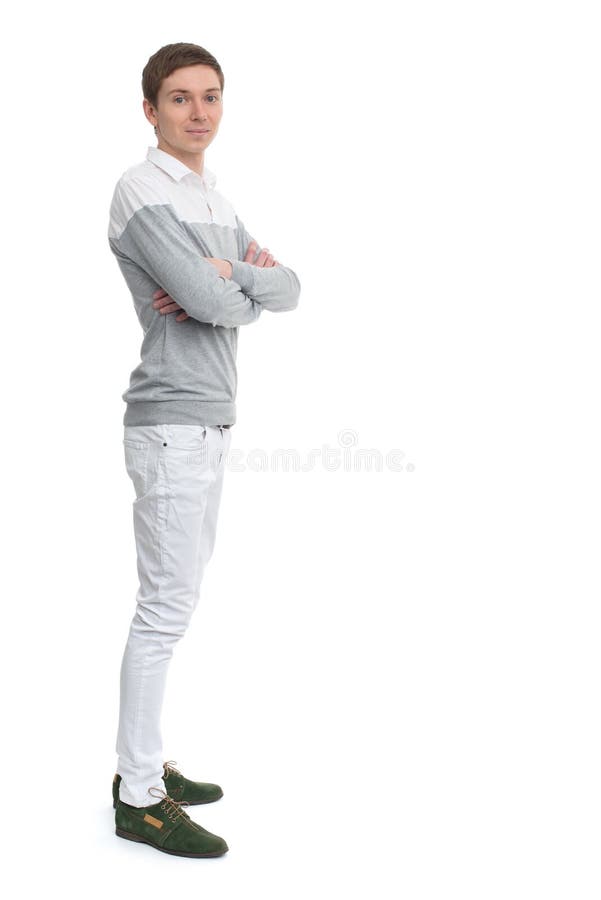 Young Casual Guy, Full Length Shot. Stock Photo - Image of calm ...