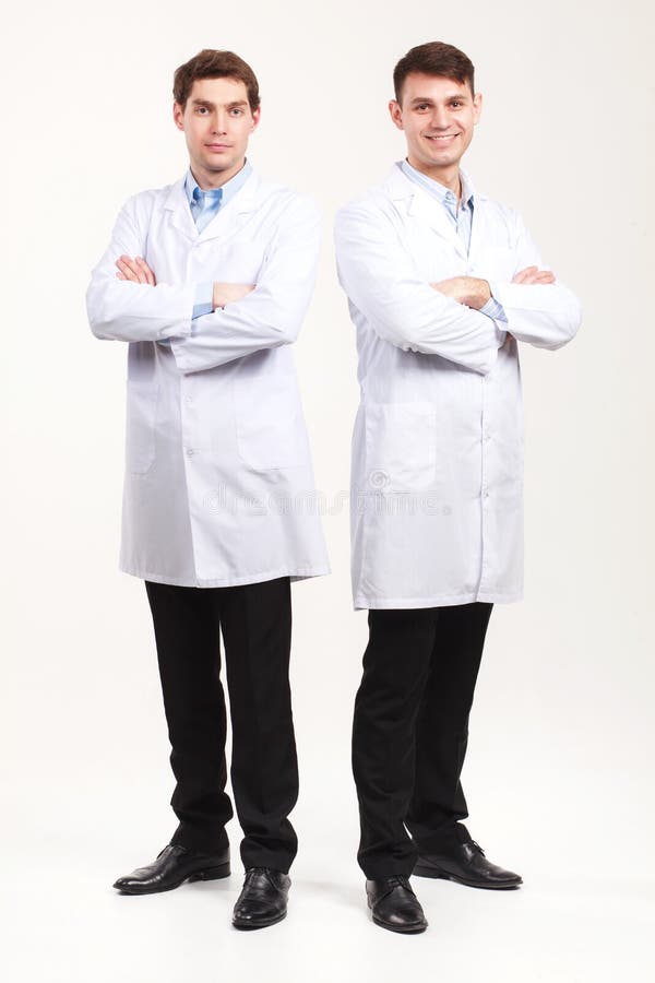 Full Length Portrait of Two Doctors Stock Image - Image of health ...