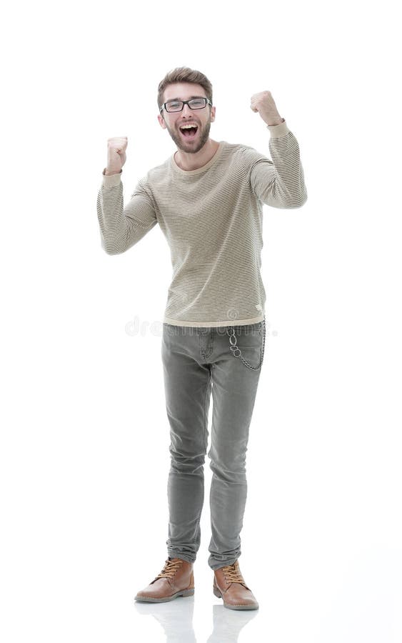 Portrait of a Very Happy Young Man Stock Photo - Image of leader ...