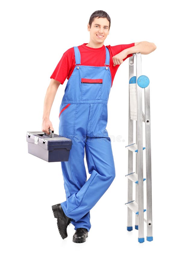 Man holding tool box stock photo. Image of maintenance - 7789192