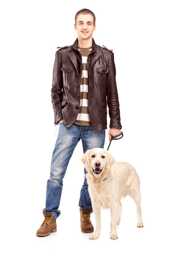 Man and dog stock image. Image of affection, laughing - 10408301