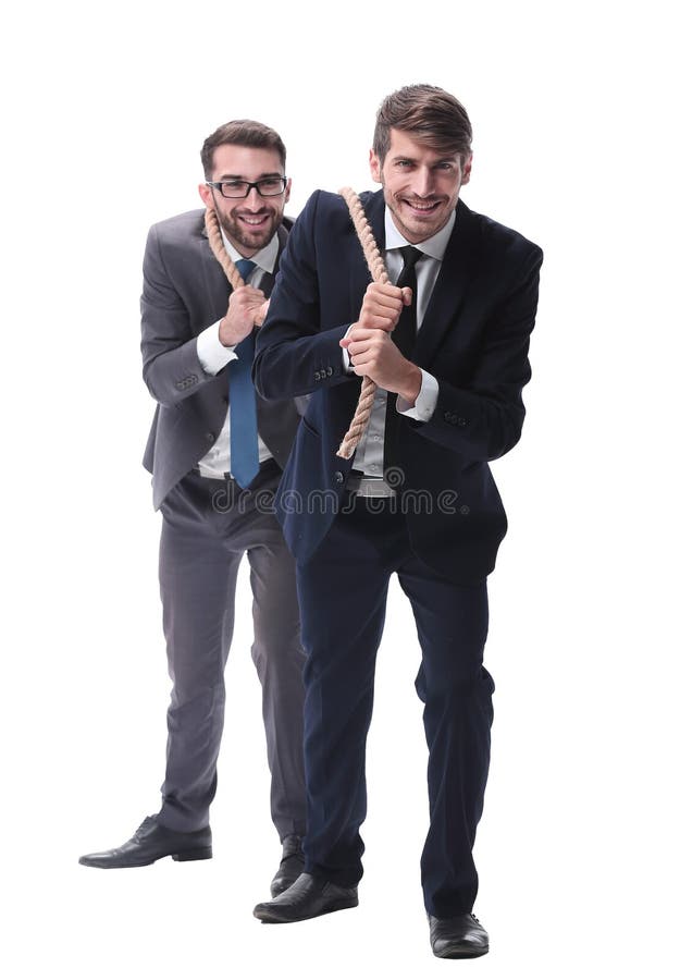 Two Business Men Pulling Rope Competition Stock Photos - Download 64 ...