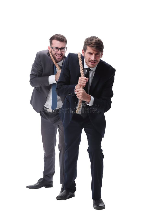 Two Business Men Pulling Rope Competition Stock Photos - Download 64 ...
