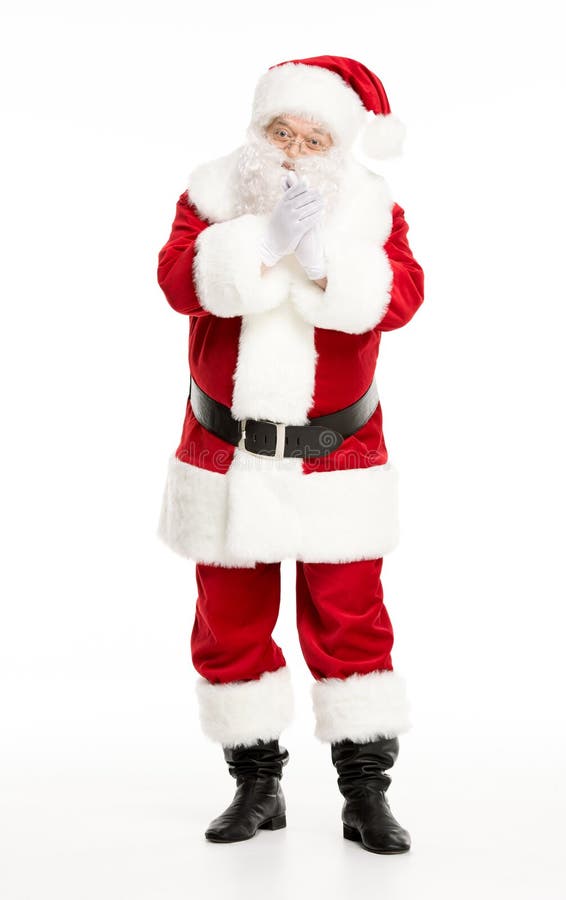Santa Claus Posing and Gesturing Stock Photo - Image of event, happy ...