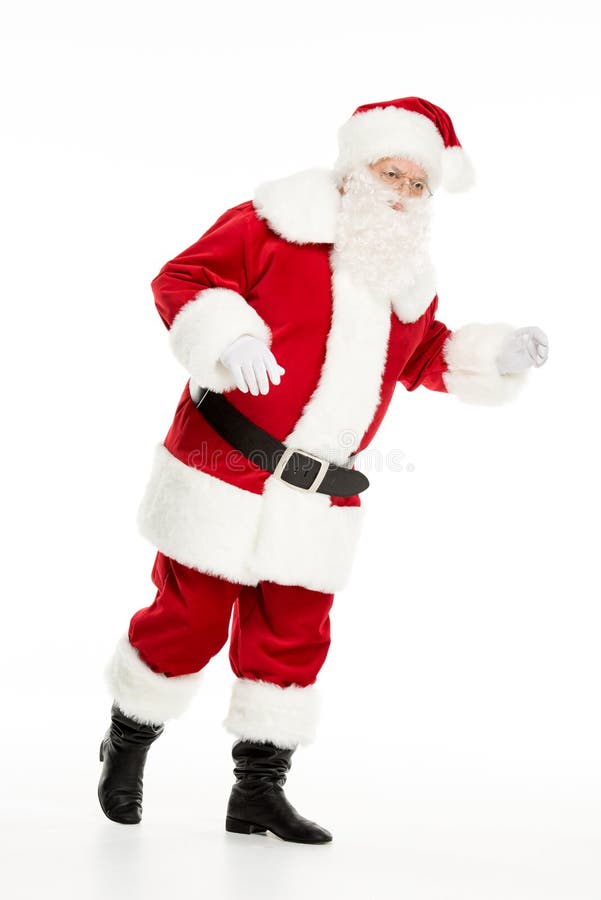 Santa Claus Posing and Gesturing Stock Photo - Image of holiday ...