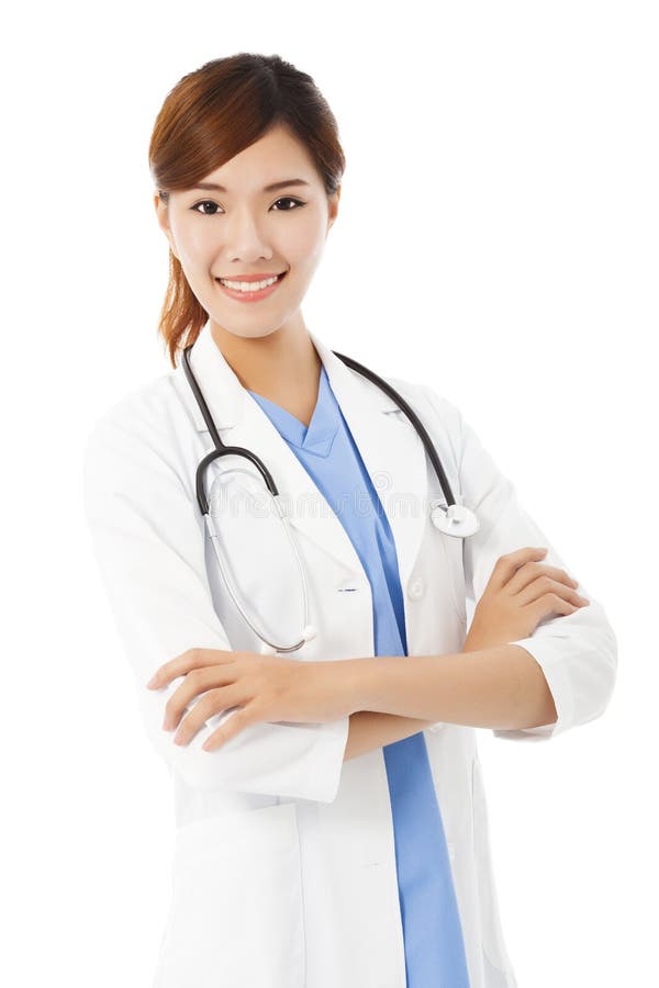 Full Length of Young Smiling Professional Doctor Stock Image - Image of ...