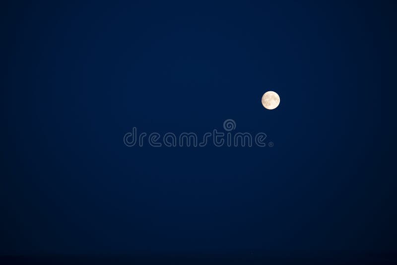 A Full Little Moon on a Blue Sky Stock Photo - Image of space, night ...