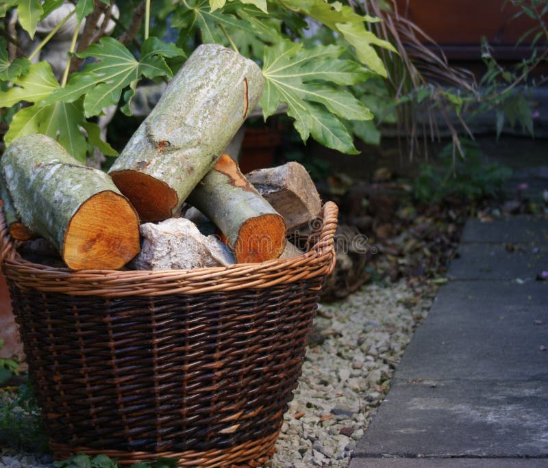 Full log basket stock image. Image of stored, full, green - 7179497